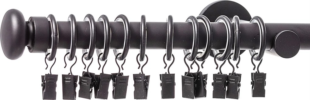 Jednoduchá garnýž Modern black matt 160cm