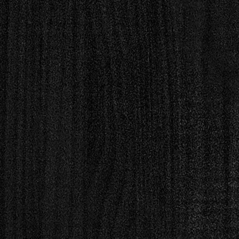 Petromila Knihovna se 4 policemi černá 100 x 30 x 140 cm masivní borovice