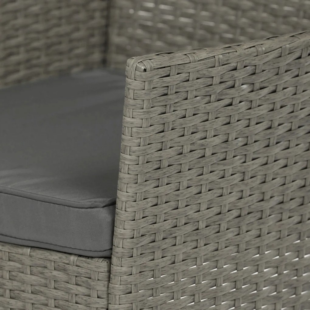 Zahradní set RELAXPOINT 1+2 - šedý polyratan / kovová konstrukce