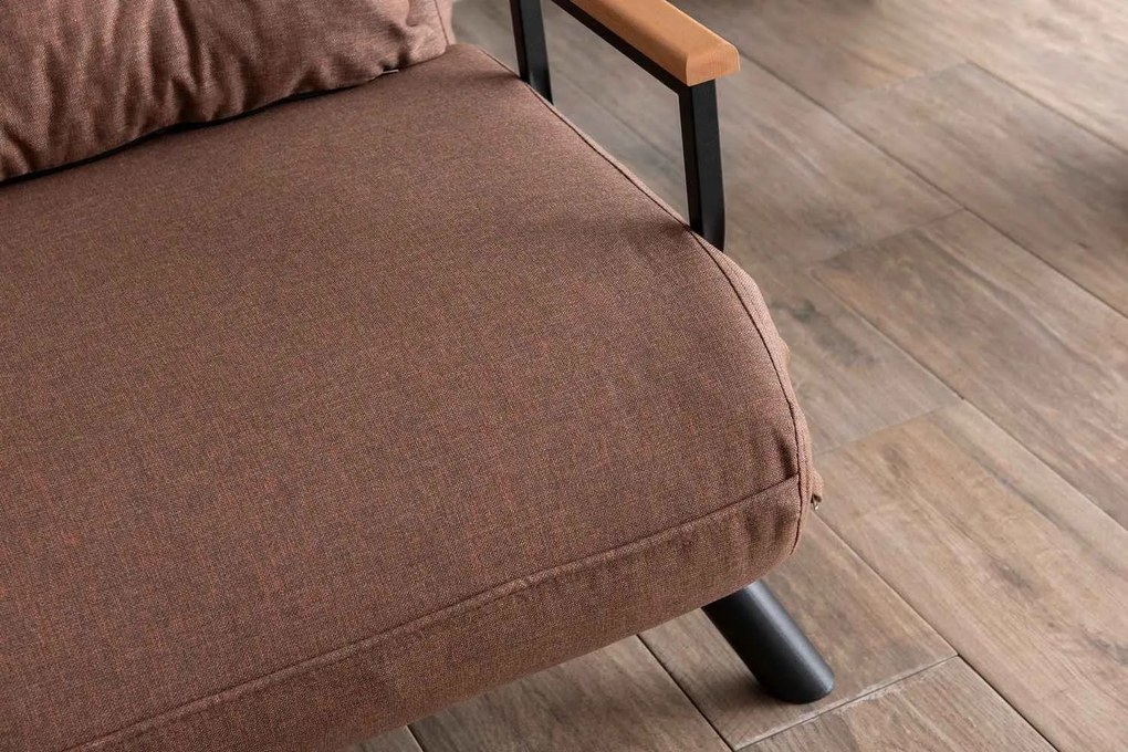 Designová rozkládací sedačka Hilarius 133 cm světle hnědá