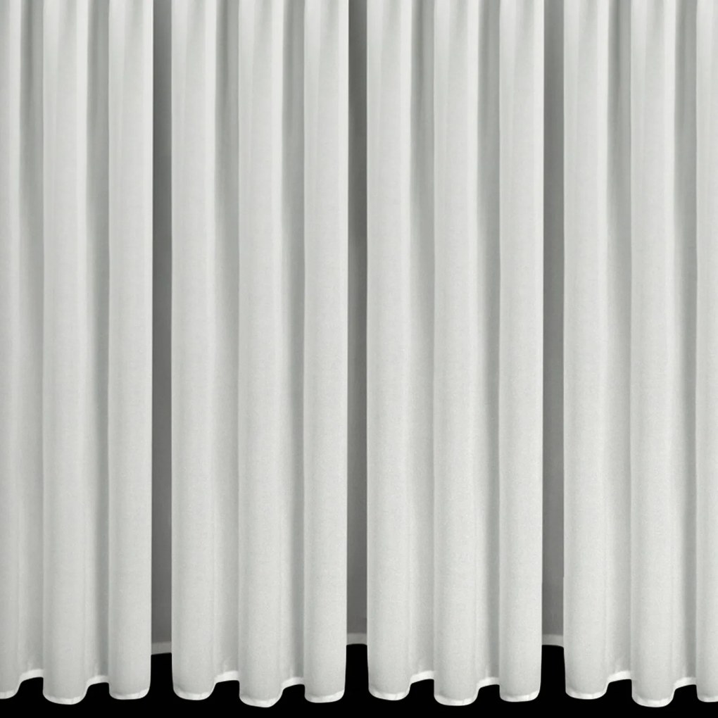 VÁNOČNÍ ZÁCLONA NA KROUŽCÍCH FLAKE 140X250 CM BÍLÁ