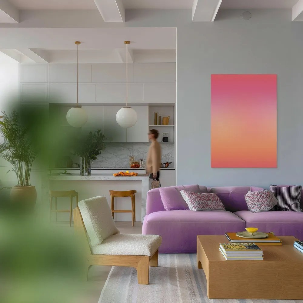 Tištěný obraz na plátně 70x100 cm Pink Aura – Styler