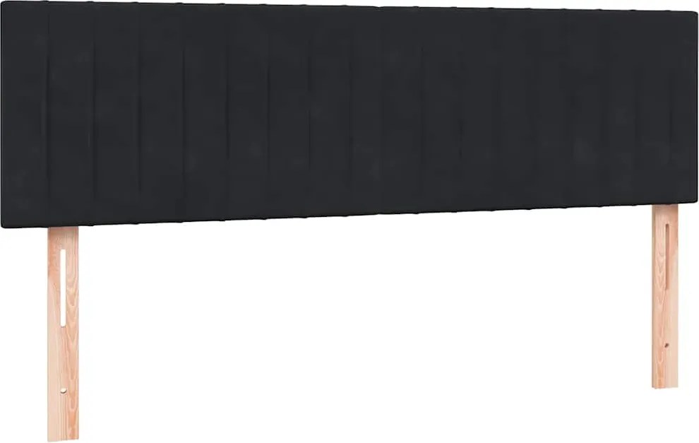 Box spring postel s matrací černá 160x210 cm samet 3316409