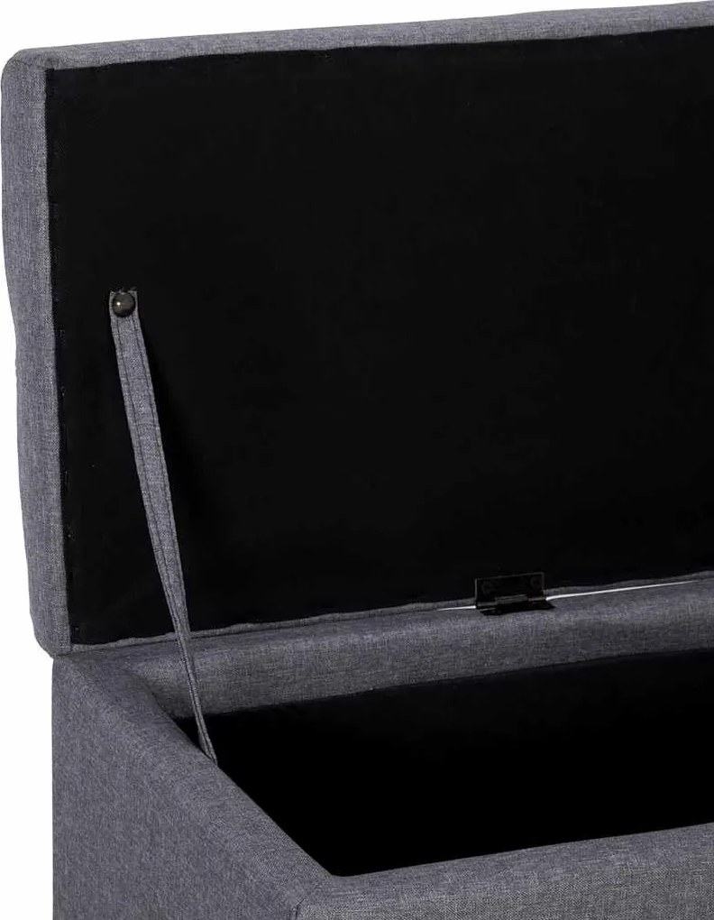 Lavice s úložným prostorem 116 cm světle šedá polyester 281317