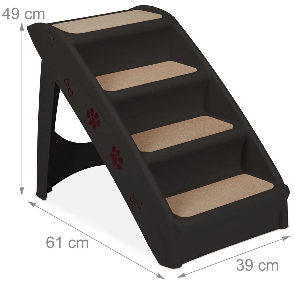 PawHut Schůdky pro psa a jiná zvířata HutPaw | hnědý