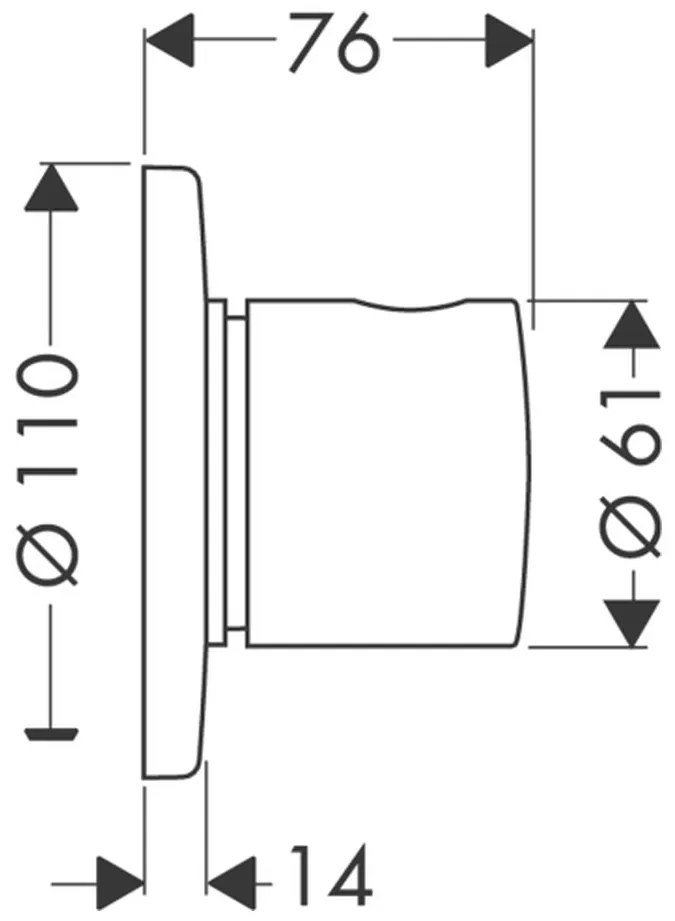 Hansgrohe Trio/Quattro S, ventil pod omítku, chromová, HAN-15932000