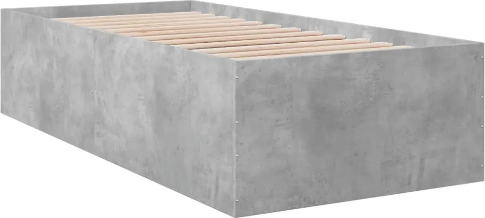 Rám postele betonově šedý 75 x 190 cm kompozitní dřevo 3280982