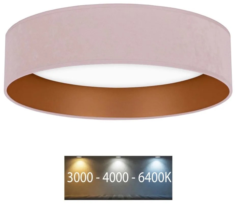 Brilagi - LED Stropní svítidlo VELVET LED/24W/230V 3000/4000/6400K růžová/zlatá