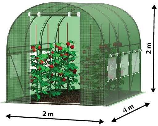 Foxigy Zahradní fóliovník 2X4m s UV filtrem PREMIUM