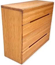Dřevěná komoda z masivu LAGO 4x zásuvka - Buk, Dub nebo Jasan v kombinaci s masivní bukovou, dubovou nebo jasanovou dýhou