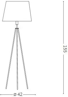 Stojací lampa Ideal Lux Fit PT1 nero 220963 černá