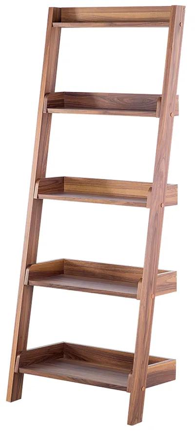 Dřevěná police na knížky ve tvaru žebříku - MOBILE TRIO
