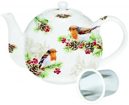 Easy Life Porcelánová čajová konev Winter Robins 1000ml