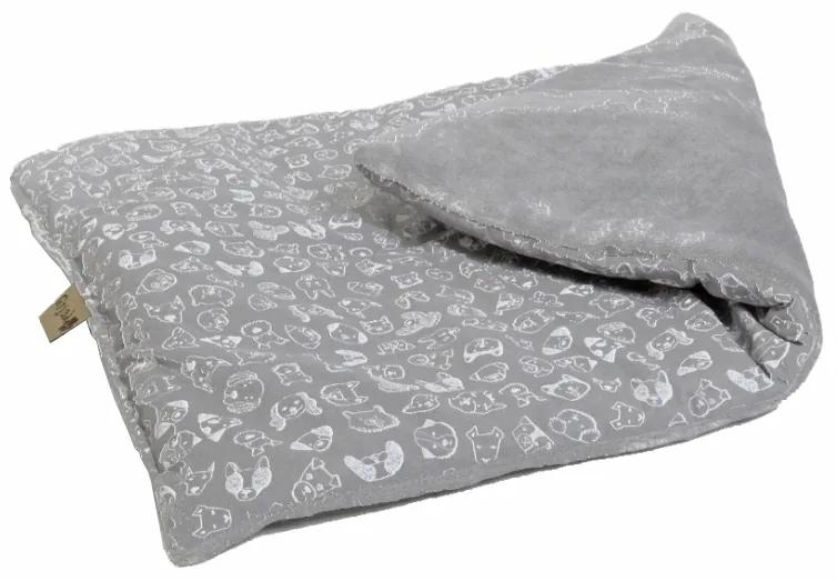 Cestovní deka - PETSY MAX, 100% bavlna + fleece Rozměr: 90x65x2,5 cm
