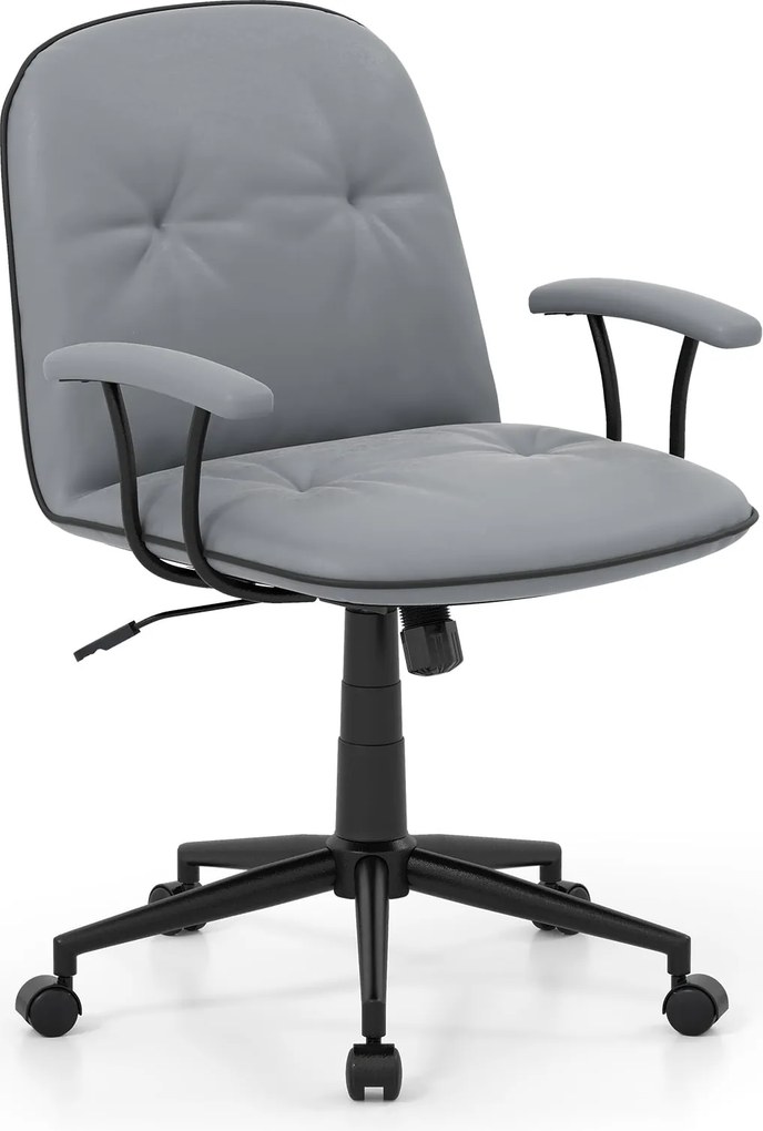 Costway Kancelářská židle ergonomická psací židle z umělé kůže s polstrovanými