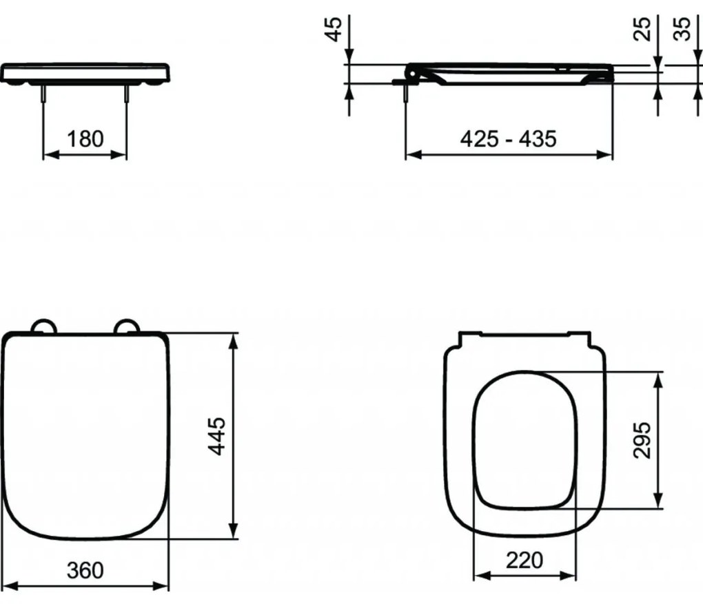 Ideal Standard i.life B - WC sedátko Soft Close, bílá T468301