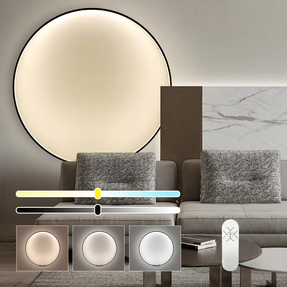 Immax NEO FINO nástěnné +stropní svítidlo černé 80cm 50W 3420lm Tuya Zigbee 3,0 s DO