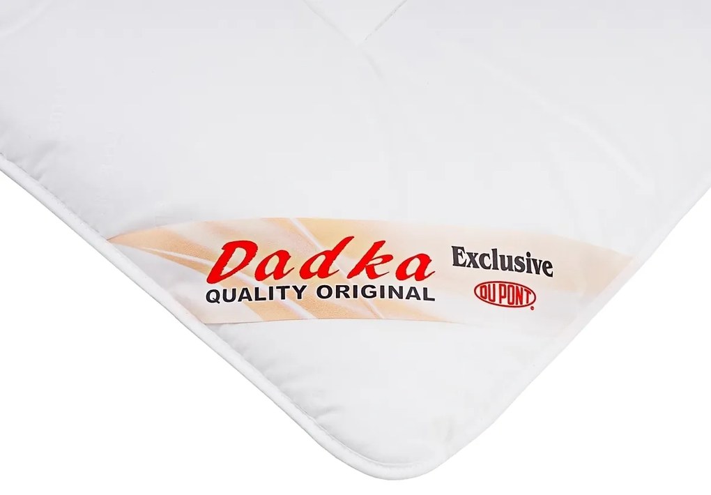 Dadka Letní prošívaná antibakteriální přikrývka Dadka EXCLUSIVE SILVER z dutého vlákna, bílá, 135x220cm, 1400g