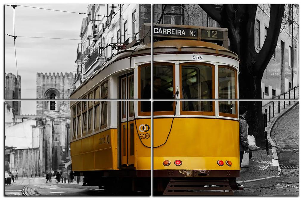 Obraz na plátně - Historická tramvaj v centru Lisabonu 1116D (120x80 cm)