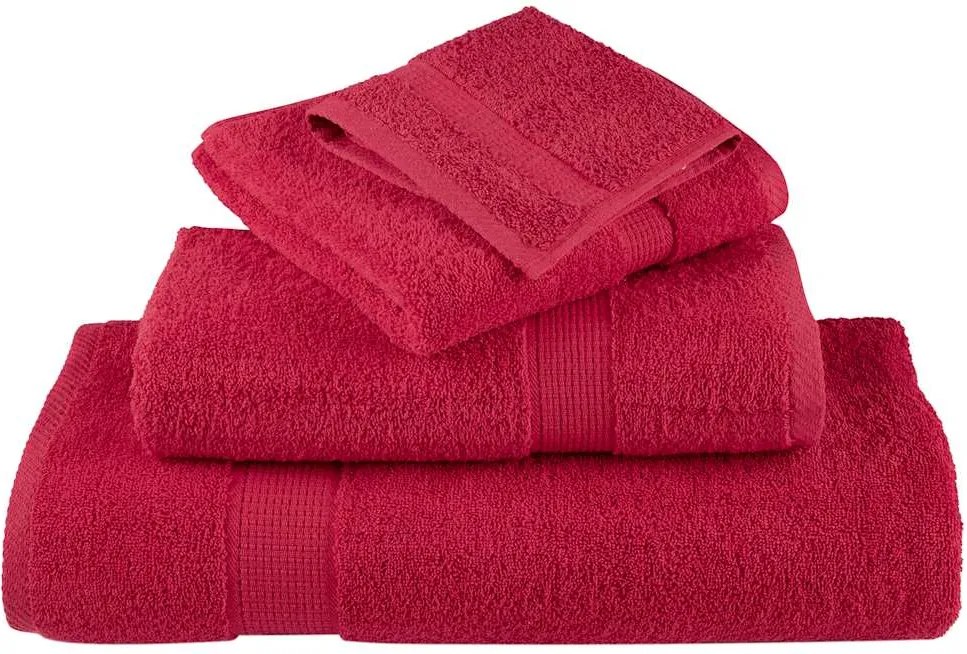 Premium ručníky SOLUND 10 ks červené 80 x 200 cm 600 g/m² 137412