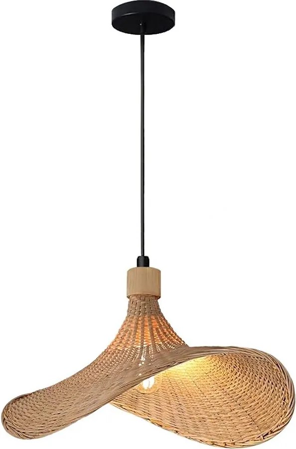 Toolight Toolight, bambusové závěsné svítidlo 30cm 1xE27 APP1642-1CP, přírodní hnědá-černá, OSW-05140