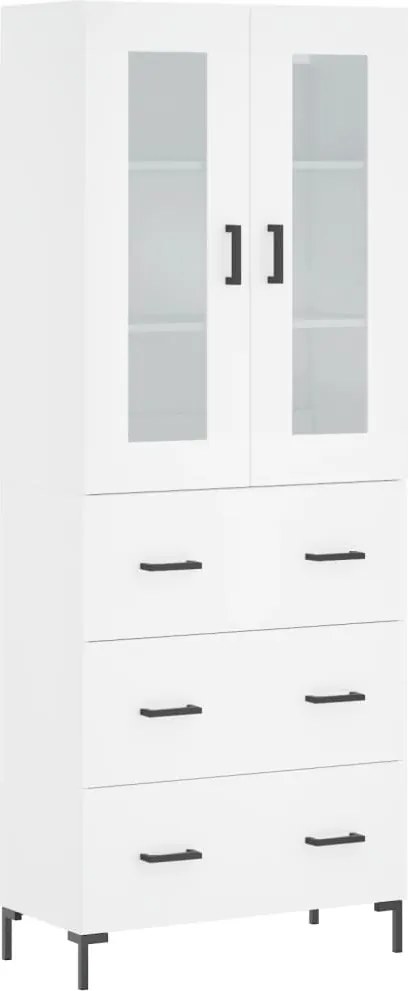 Skříň highboard bílá 69,5 x 34 x 180 cm kompozitní dřevo 3198401