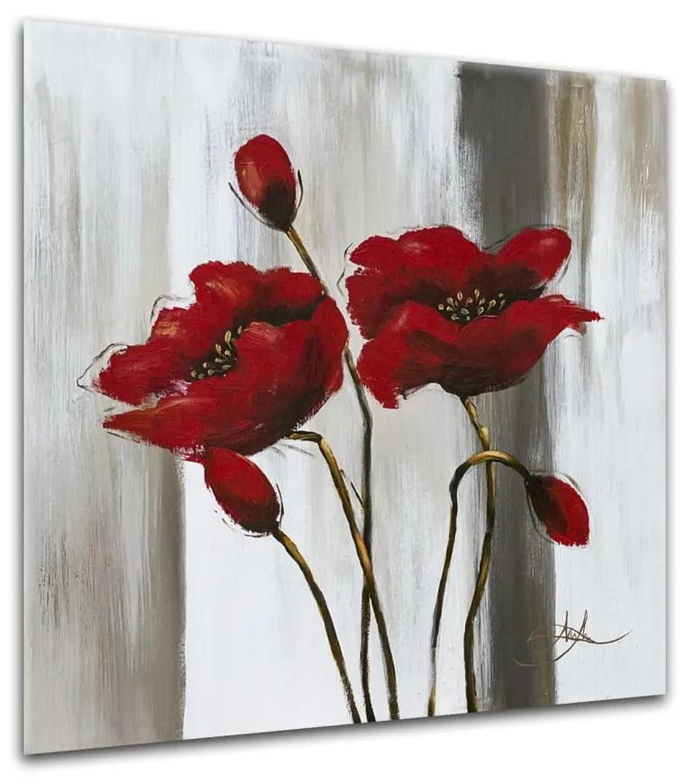 Obraz Styler Glasspik Poppy Flower, 20 x 20 cm