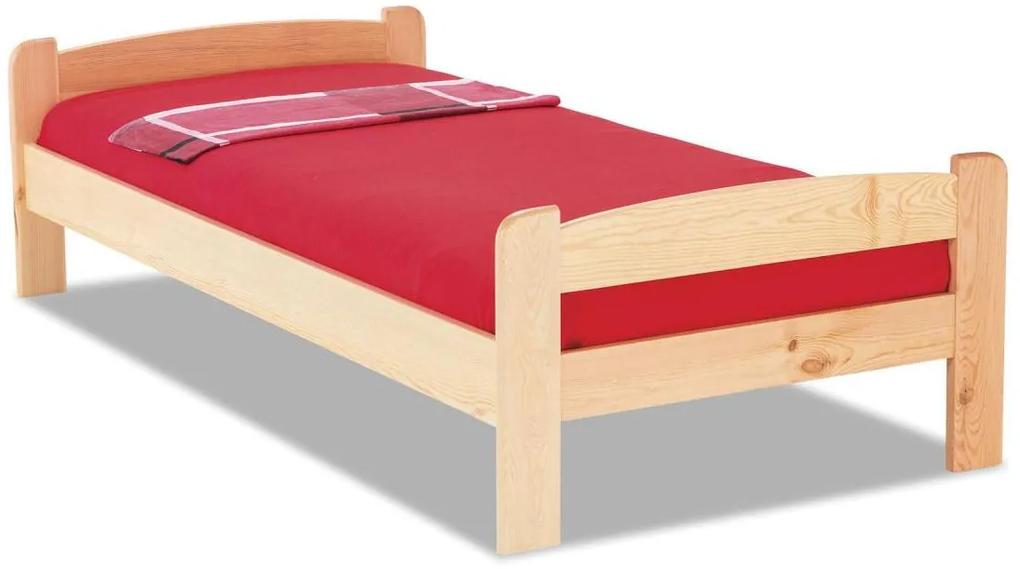 Krajča Jednolůžková postel z masivu Lars 90 x 220 cm Povrchová úprava: Barevný lak RAL, Druh dřeva: Dub