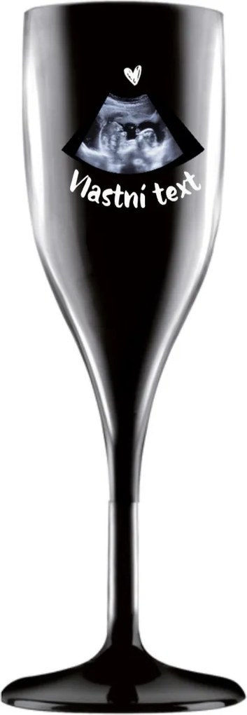 Personalizovaná nerozbitná prosecco sklenice s ultrazvukem