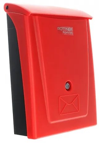 Rottner plastová schránka POSTA černá/červená