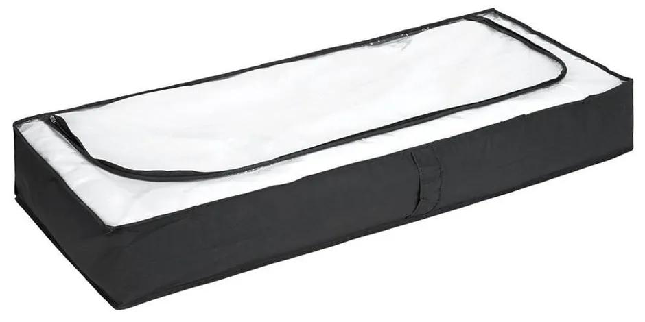 Černý úložný box pod postel Wenko, 105 x 45 cm
