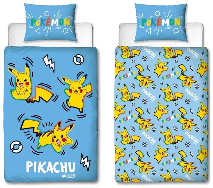 Dětské povlečení Pokémon Pikachu 140x200 + 60x70 cm