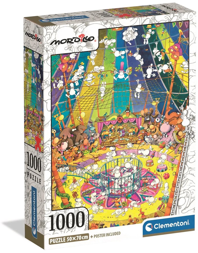 Clementoni - Puzzle 1000 Mordillo Show