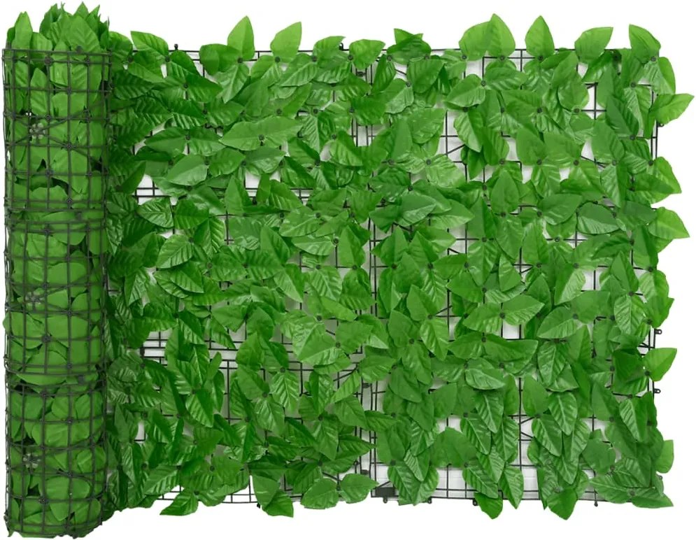 Balkonová zástěna se zelenými listy 200 x 75 cm 3216421