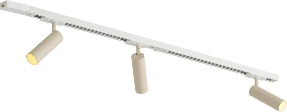 Modern railsysteem met 3 spots wit met beige 1-fase GU10 35mm - Iconic Jeana Luxe