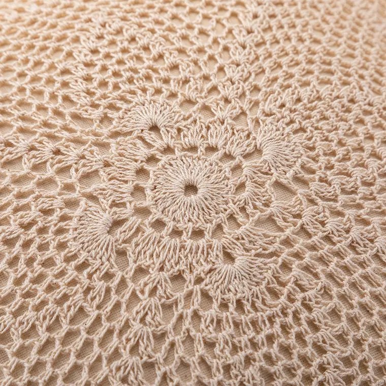 Sada 3 ks háčkovaných povlaků na polštářky 40 x 40 cm