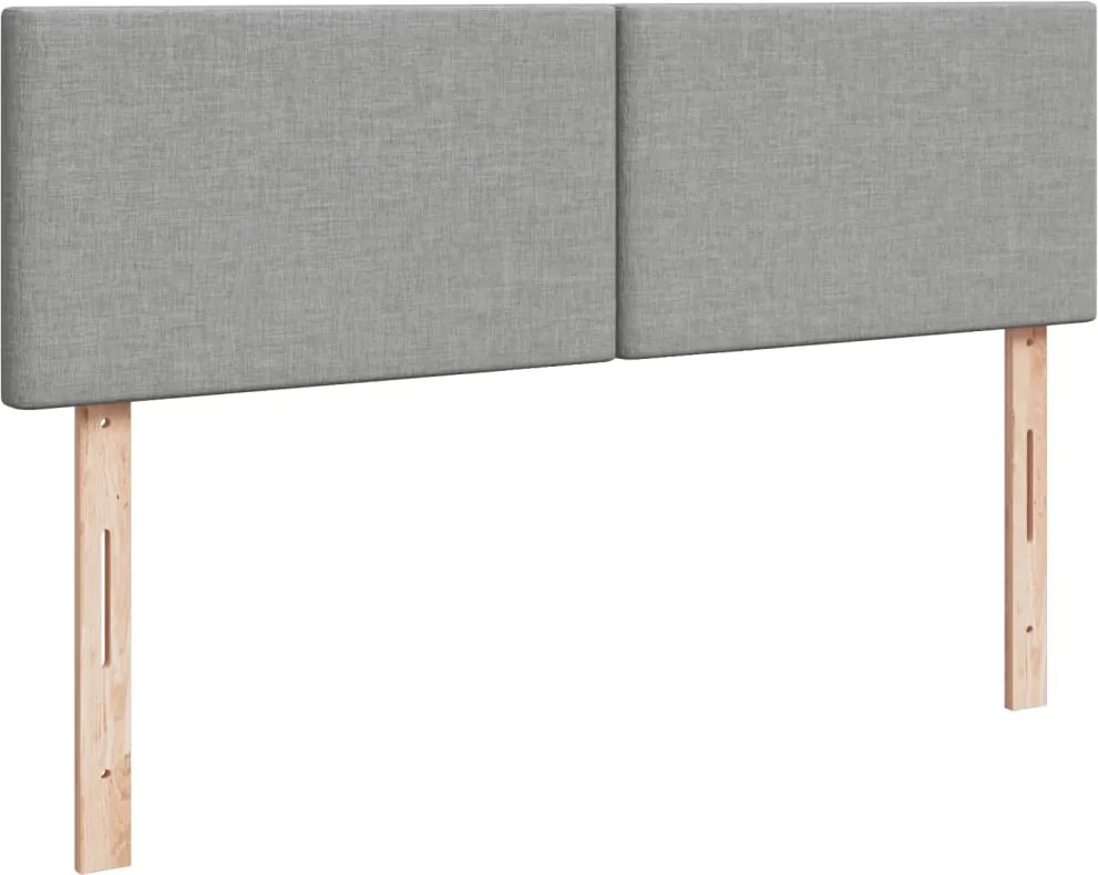 Box spring postel s matrací světle šedá 160 x 200 cm textil 3288232