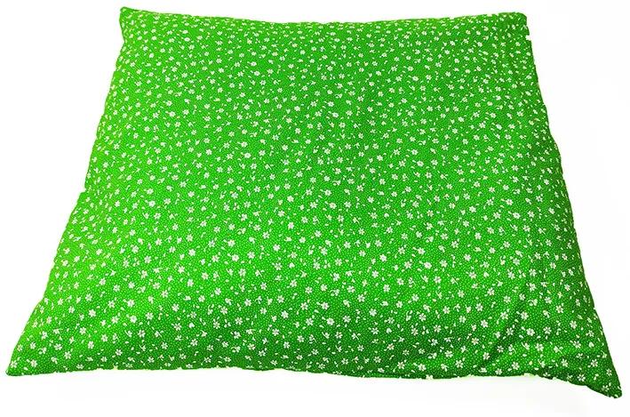 S radostí - vlastní výroba Pohankový zelený polštářek s jemným vzorkem Velikost: 50 x 65 cm