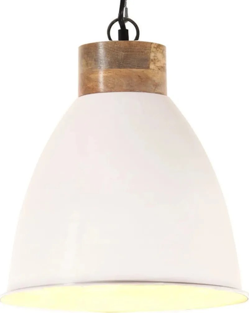 vidaXL Industriální závěsná lampa železo masivní dřevo 35 cm E27 [320887] Barva: Šedá