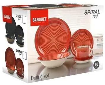 Banquet 30dílná jídelní sada Spiral Red