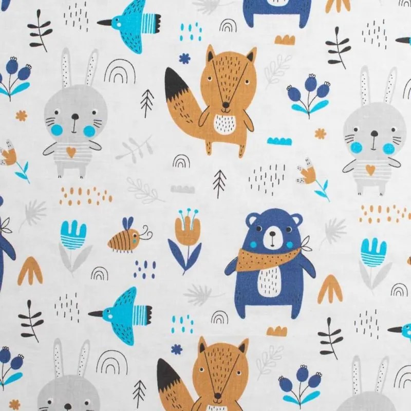 New Baby Dětská deka z Minky s výplní  Medvídci modrá 80x102 cm