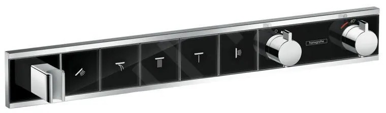 Hansgrohe RainSelect, Baterie pod omítku na 5 spotřebičů, černá/chromová, 15358600
