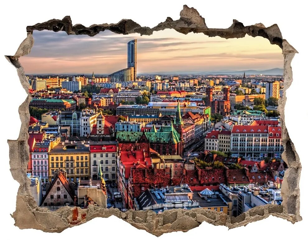 Wallmuralia Fototapeta díra na zeď 3D Panorama Vratislav 95x64 cm