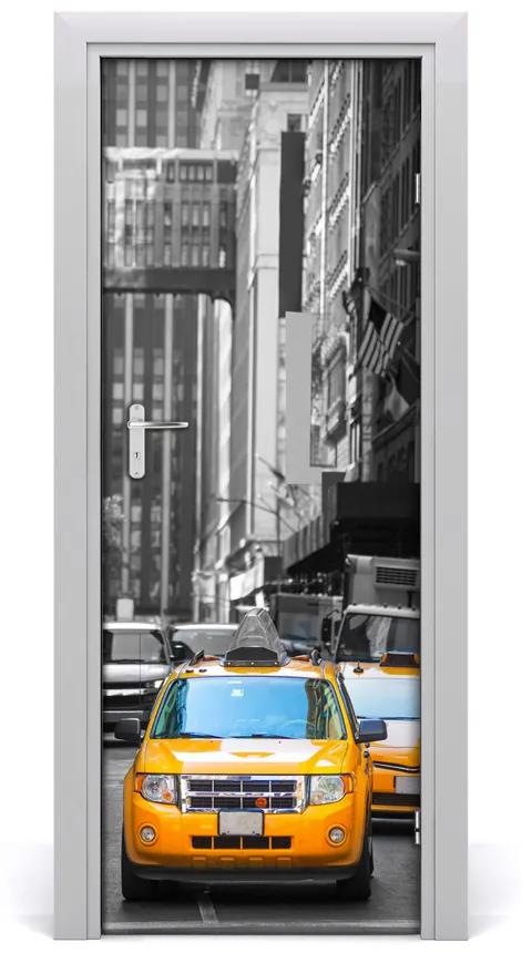 Fototapeta samolepící dveře taxi New York 75x205cm