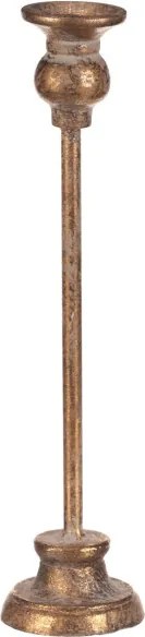Kovový svícen 31 cm zlatý FUP522