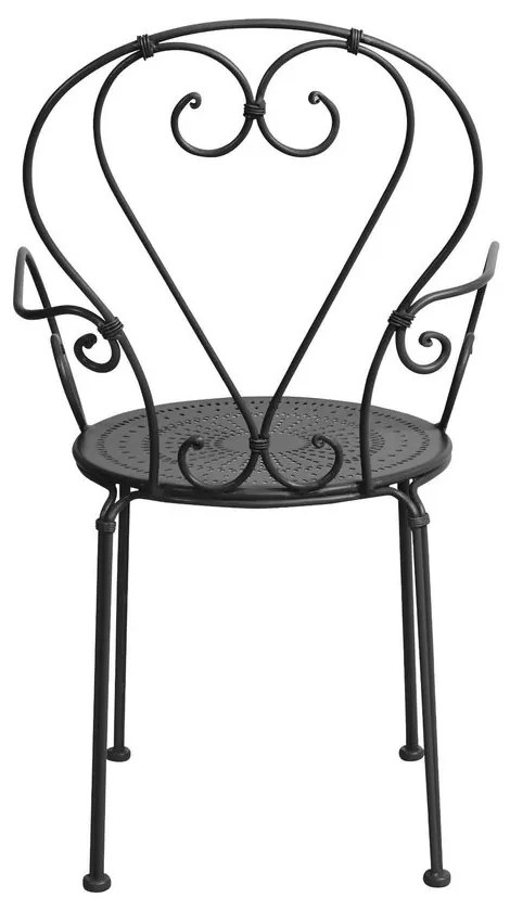 Butlers CENTURY Zahradní židle s područkami - černá