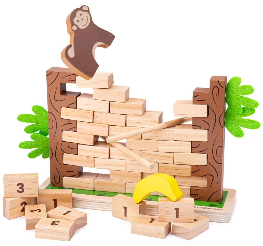 Bigjigs Toys Dřevěná motorická hra Padající džungle