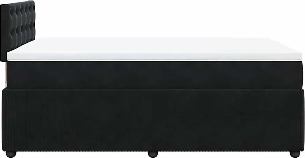 Box spring postel s matrací černá 120 x 190 cm samet 3290000
