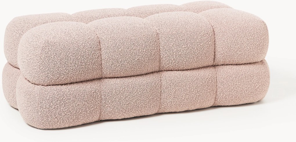 Čalouněná bouclé lavice Ellie