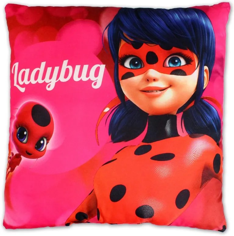 Polštář Kouzelná beruška - Miraculous: Tales of Ladybug - 40 x 40 cm